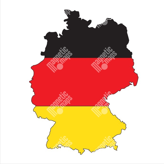 Magnetická mapa Německa, ilustrovaná, barevná